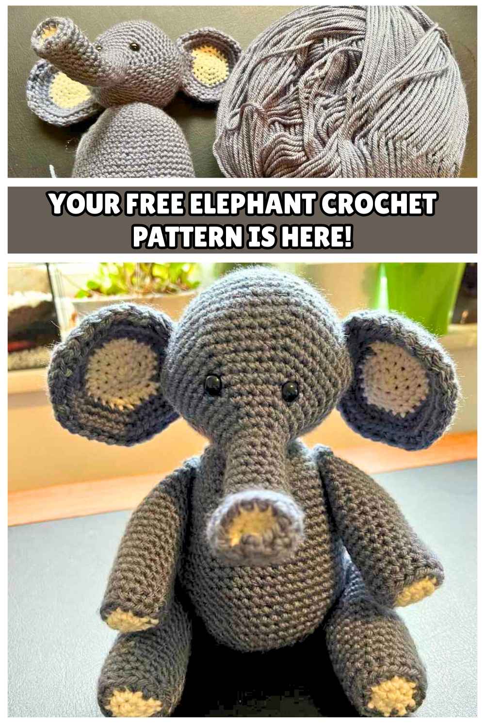 Free Crochet Pattern Elephant Ears Mini Elephant Crochet Pattern