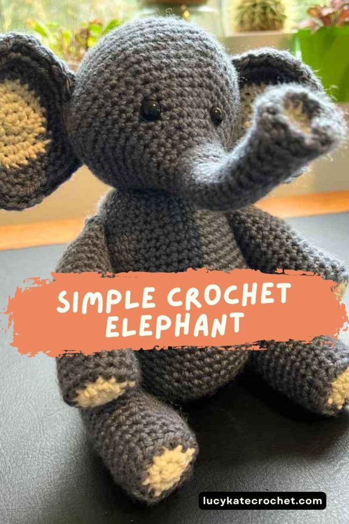 Free Crochet Elephant Pattern by Lucy Kate Crochet