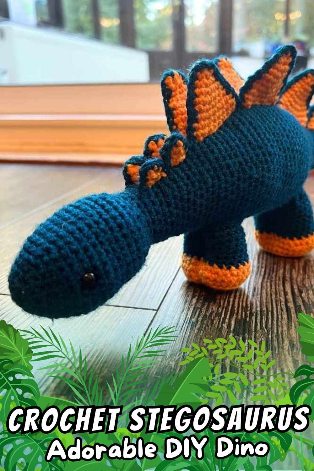 Colorful Crochet Stegosaurus - Free Pattern by Lucy Kate Crochet