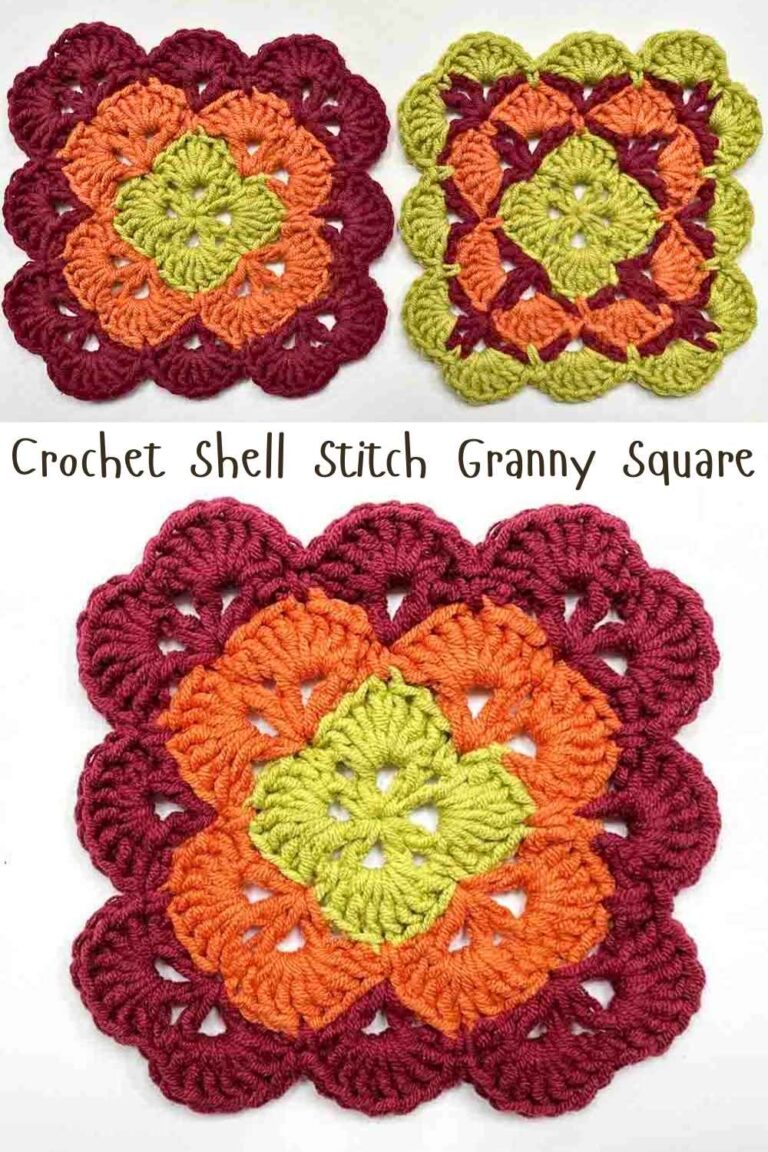 The Shell Stitch Granny Square Made Easy!