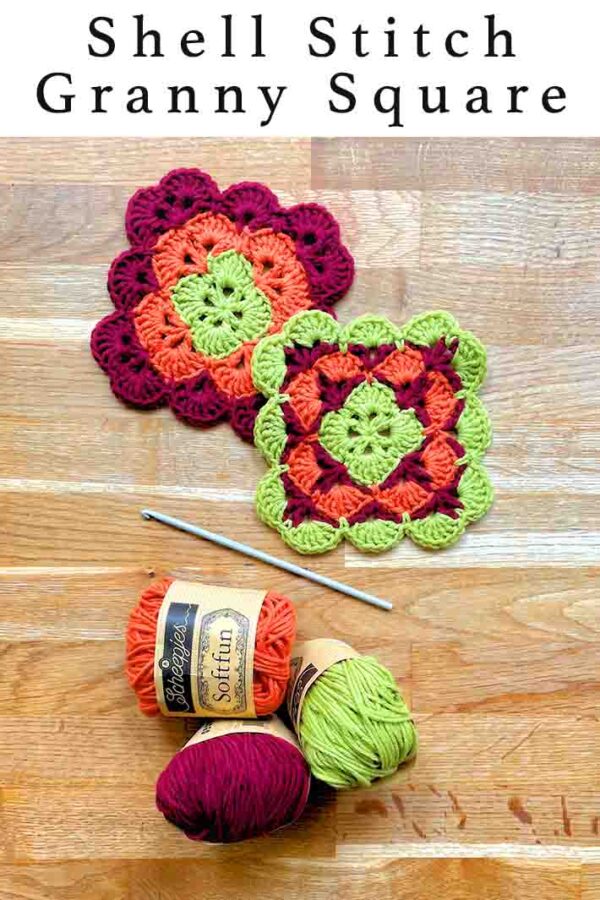 The Shell Stitch Granny Square Made Easy!