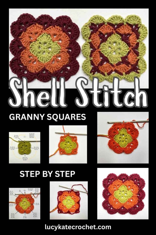 The Shell Stitch Granny Square Made Easy!