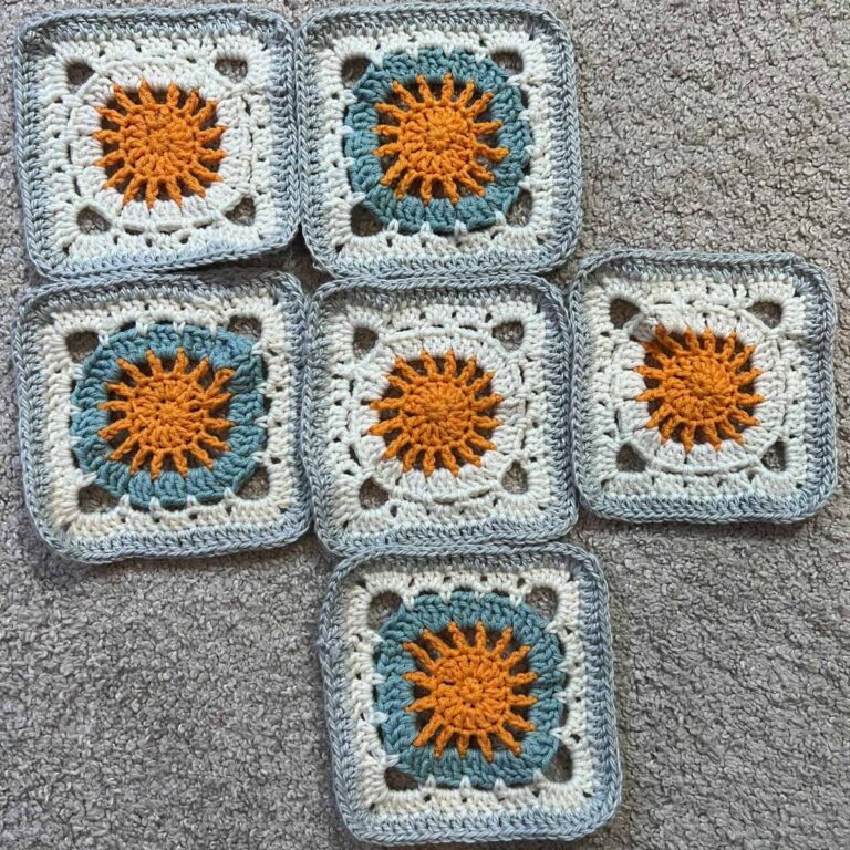 Free Sun Granny Square Pattern by Lucy Kate Crochet