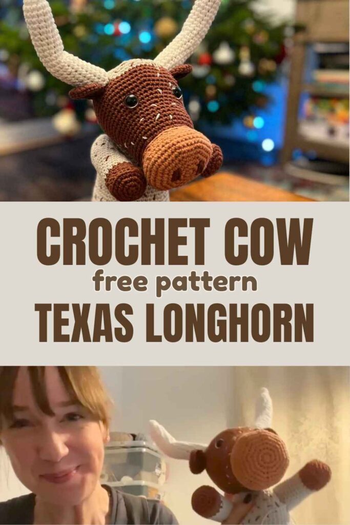 Crochet Texas Longhorn Cow Amigurumi Pattern