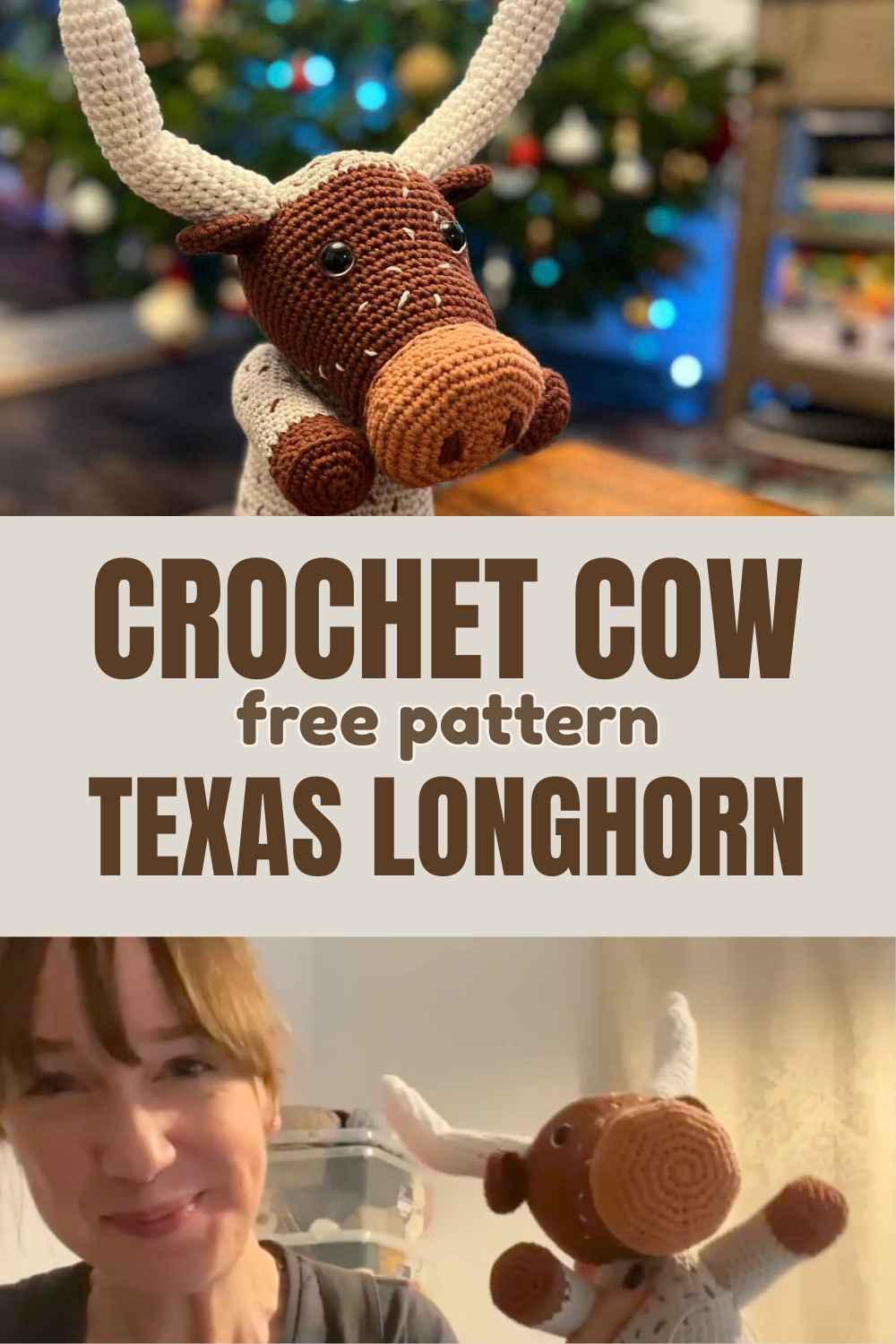 Crochet Texas Longhorn Cow Amigurumi Pattern