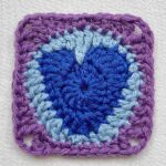 Bright and Modern Heart Granny Square Pattern