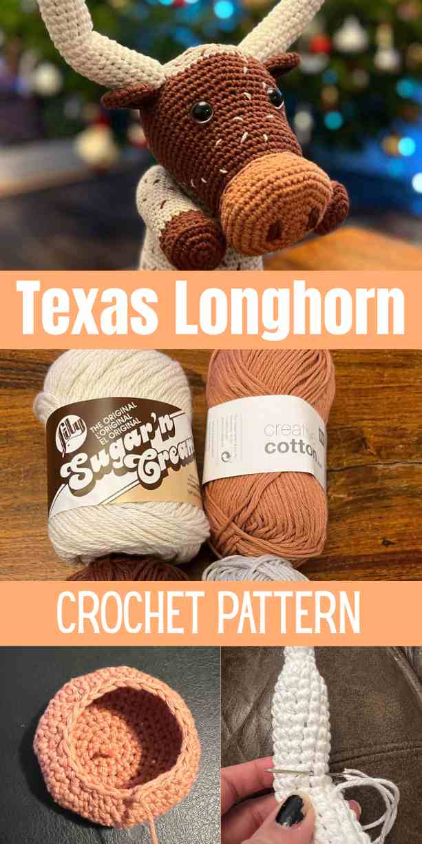 Crochet Texas Longhorn Cow Amigurumi Pattern