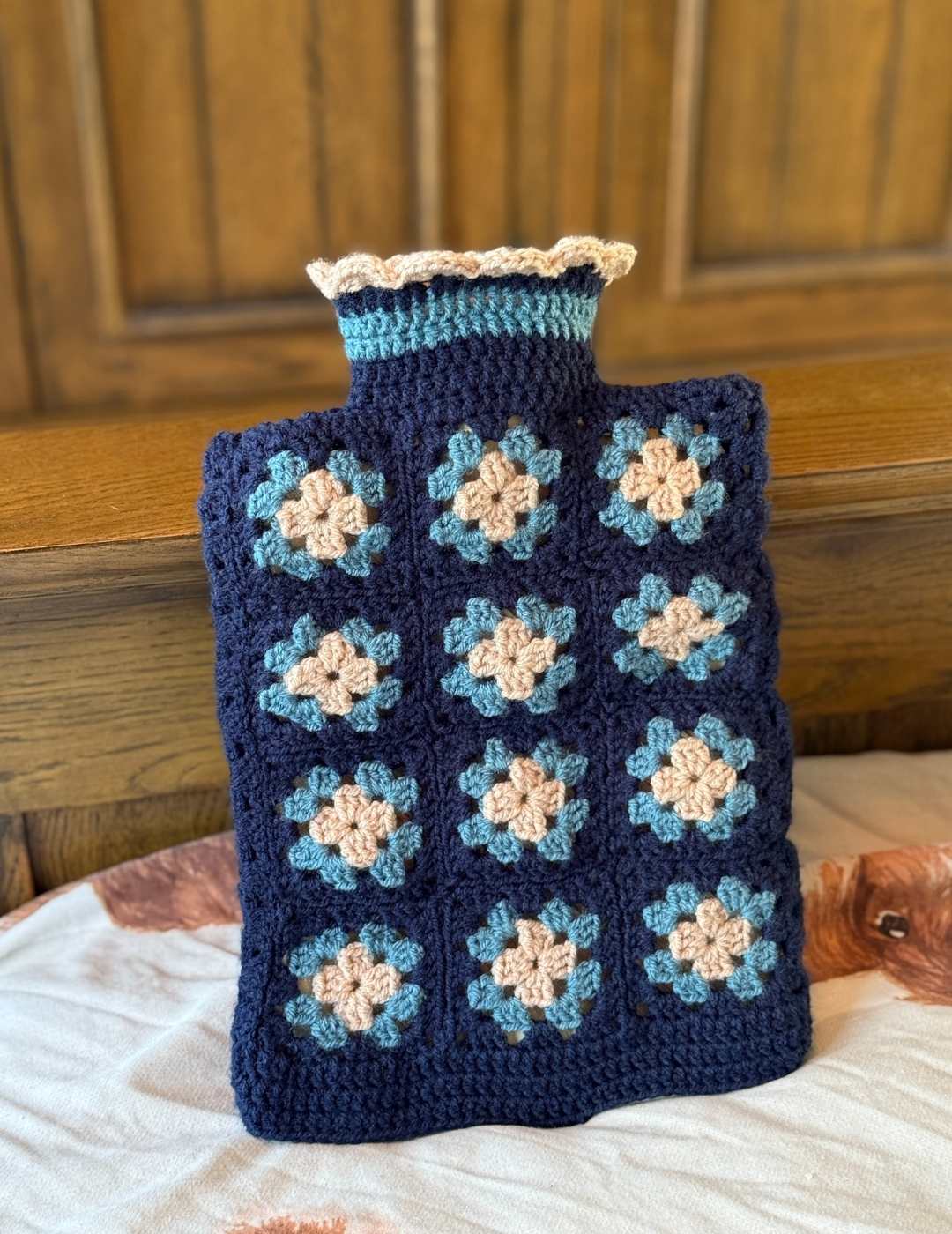 Crochet Hot Water Bottle Cover - Free Pattern
